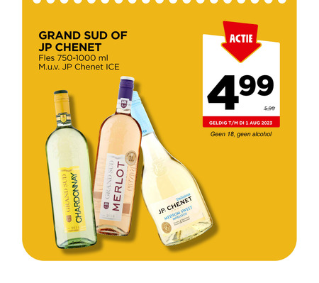 Grand Sud rose, witte wijn folder aanbieding bij Jumbo - details