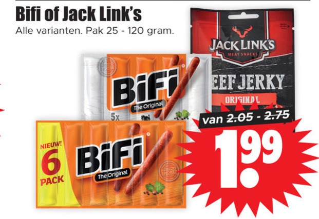 Bifi bierworstjes folder aanbieding bij Dirk - details