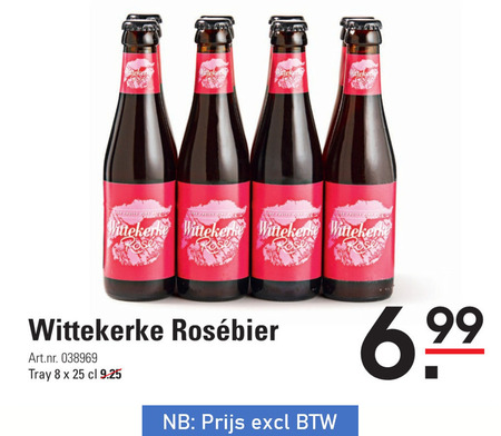 Wittekerke rose bier folder aanbieding bij Sligro - details
