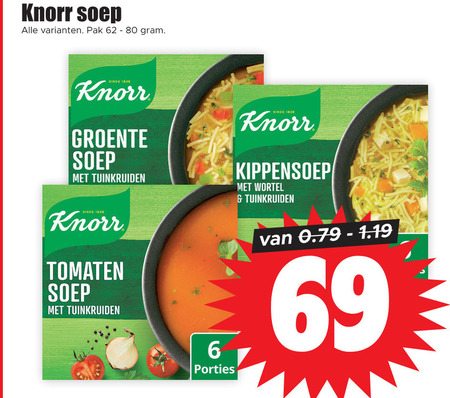 Knorr soep folder aanbieding bij Dirk - details