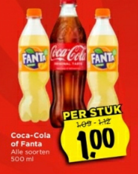 Coca-Cola frisdrank, cola folder aanbieding bij Vomar - details