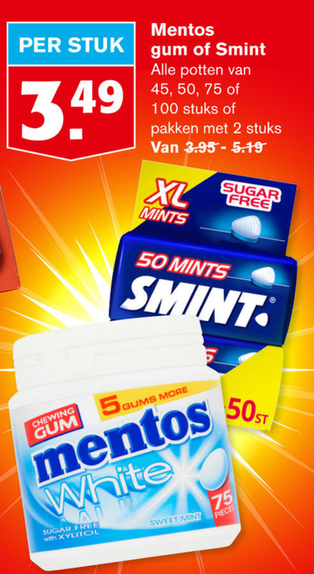 Smint kauwgom folder aanbieding bij Hoogvliet - details