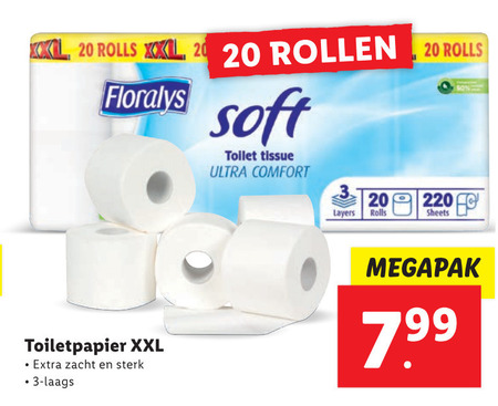 Floralys toiletpapier folder aanbieding bij Lidl - details