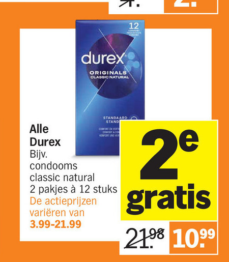 Durex condooms folder aanbieding bij Albert Heijn - details