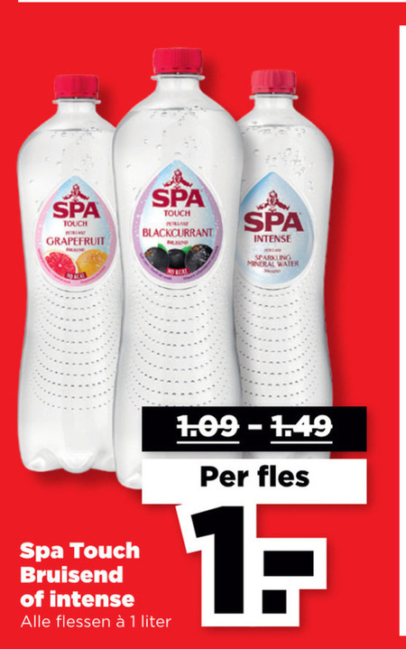 Spa en Fruit fruitdrank folder aanbieding bij Plus - details