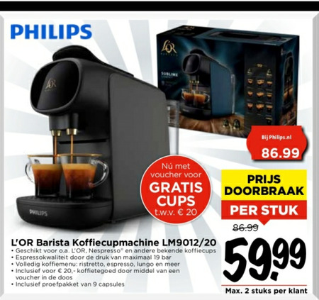 Philips nespresso apparaat folder aanbieding bij Vomar - details
