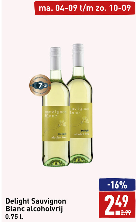 witte wijn folder aanbieding bij Aldi - details