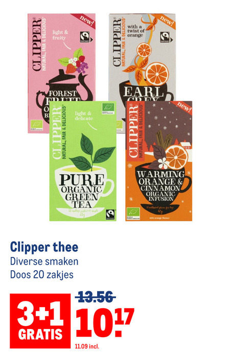 Clipper thee folder aanbieding bij Makro - details