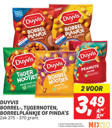 Duyvis borrelnootjes folder aanbieding bij Dekamarkt - details