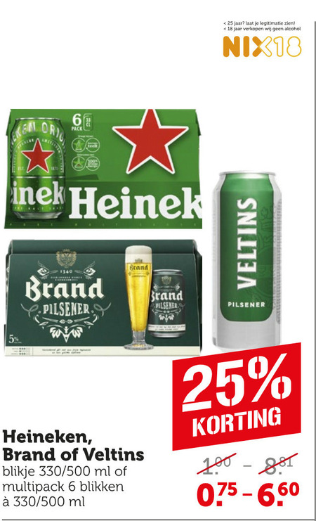 Brand blikje bier folder aanbieding bij Coop - details
