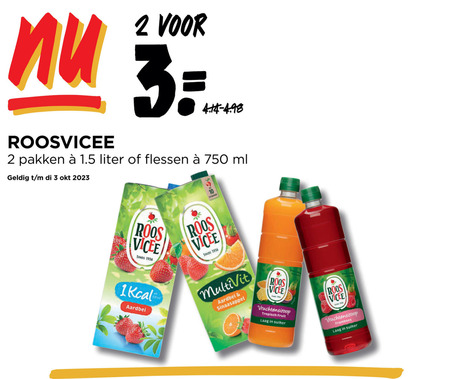 Roosvicee fruitdrank folder aanbieding bij Jumbo - details