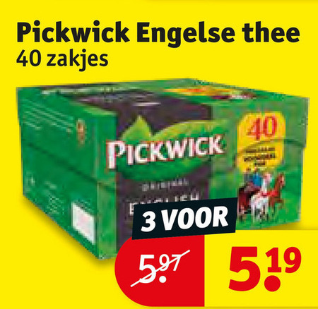 Pickwick thee folder aanbieding bij Kruidvat - details