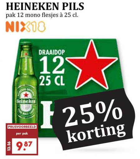 Heineken flesje bier folder aanbieding bij MCD Supermarkt Basis - details