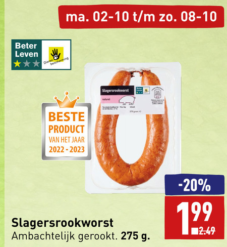rookworst folder aanbieding bij Aldi - details