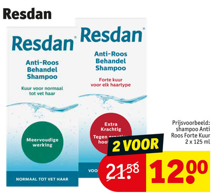 Resdan shampoo folder aanbieding bij Kruidvat - details