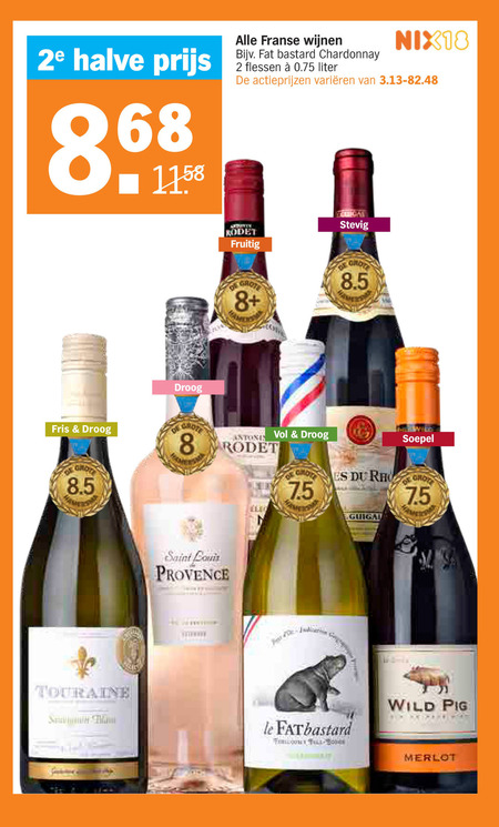 witte wijn, rode wijn folder aanbieding bij Albert Heijn - details