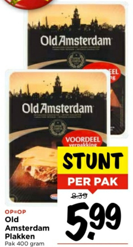 Old Amsterdam kaasplakken folder aanbieding bij Vomar - details