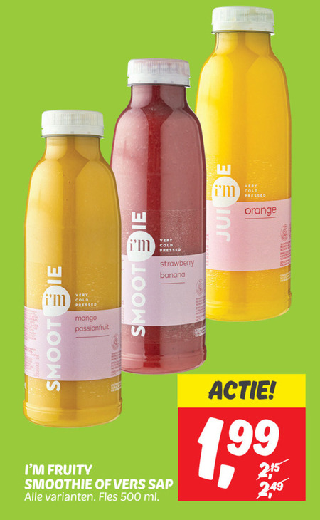vruchtensap, fruitsmoothie folder aanbieding bij Dekamarkt - details