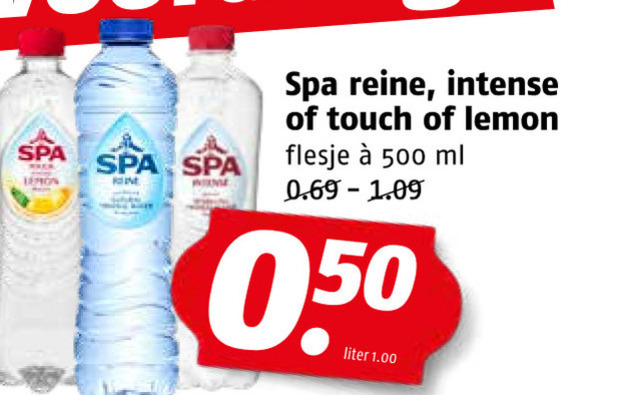 Spa en Fruit mineraalwater, fruitdrank folder aanbieding bij Poiesz ...