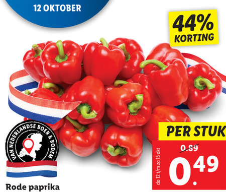 paprika folder aanbieding bij Lidl - details