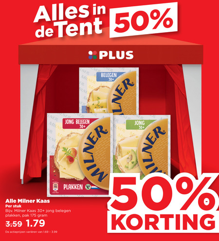 Milner kaas folder aanbieding bij Plus - details