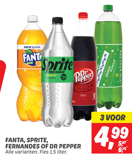 Fernandes frisdrank, cola folder aanbieding bij Dekamarkt - details