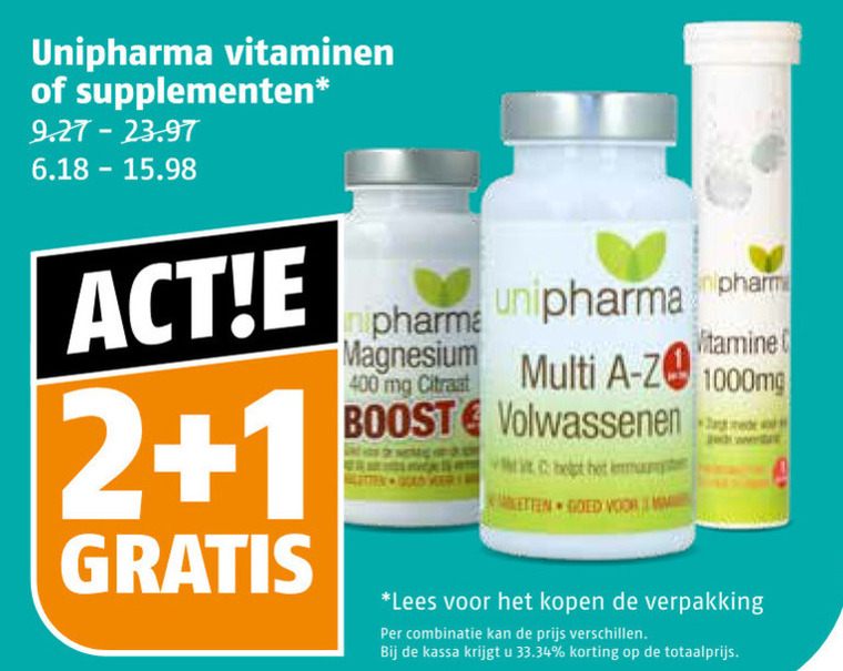 unipharma multivitaminen folder aanbieding bij Poiesz - details