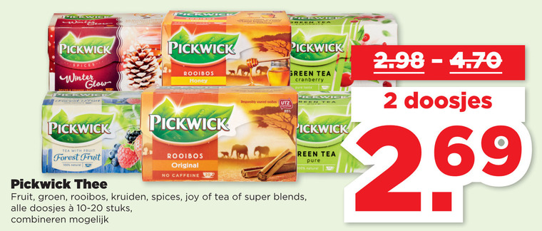 Pickwick thee folder aanbieding bij Plus - details