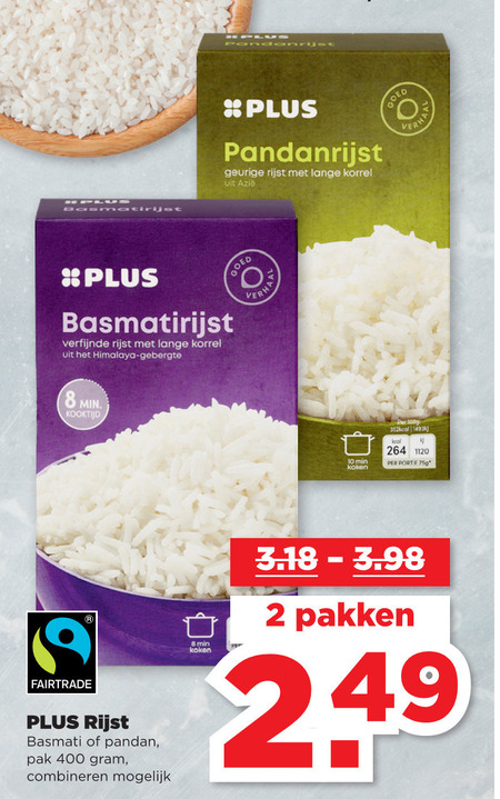 Plus Huismerk rijst folder aanbieding bij Plus - details