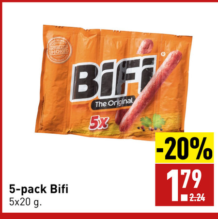 Bifi bierworstjes folder aanbieding bij Aldi - details