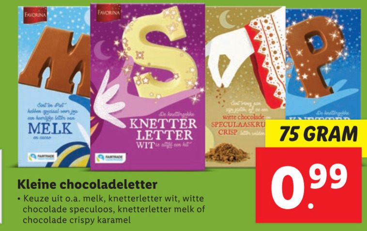 chocoladeletter folder aanbieding bij Lidl - details