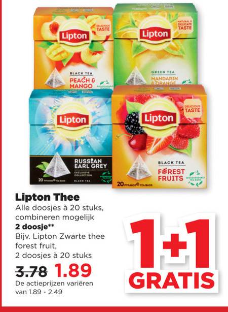 Lipton thee folder aanbieding bij Plus Vandaag - details
