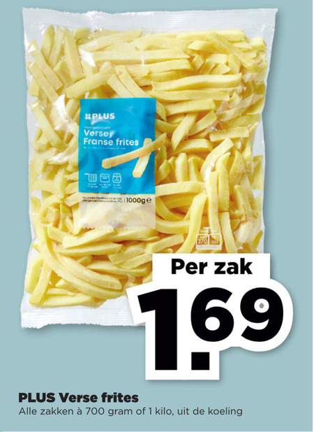 patat folder aanbieding bij Plus - details