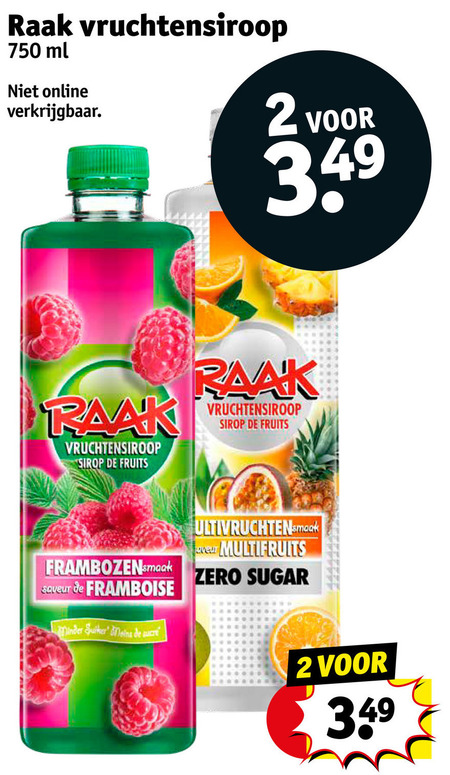 Raak limonadesiroop folder aanbieding bij Kruidvat - details