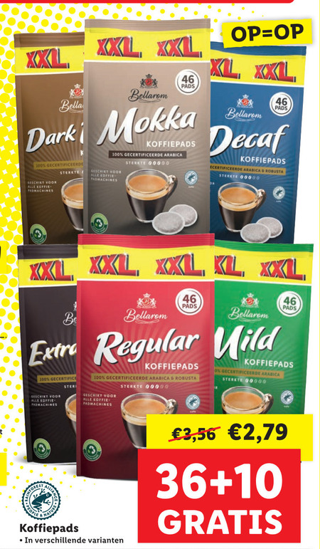 Bellarom koffiepad folder aanbieding bij Lidl - details