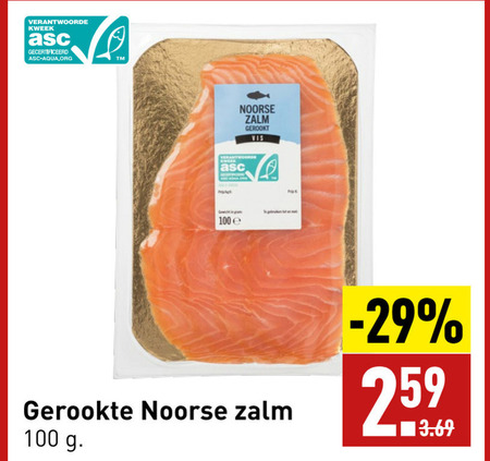 gerookte zalmfilet folder aanbieding bij Aldi - details