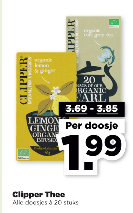 Clipper thee folder aanbieding bij Plus - details