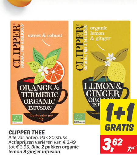 Clipper thee folder aanbieding bij Dekamarkt - details