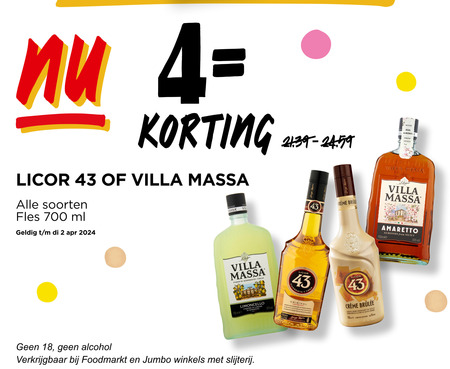 Villa Massa limoncello, likeur folder aanbieding bij Jumbo - details