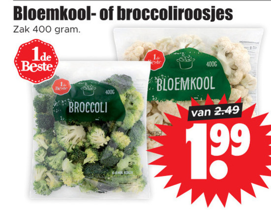 bloemkool, broccoli folder aanbieding bij Dirk - details