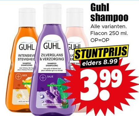 Guhl shampoo folder aanbieding bij Dirk - details